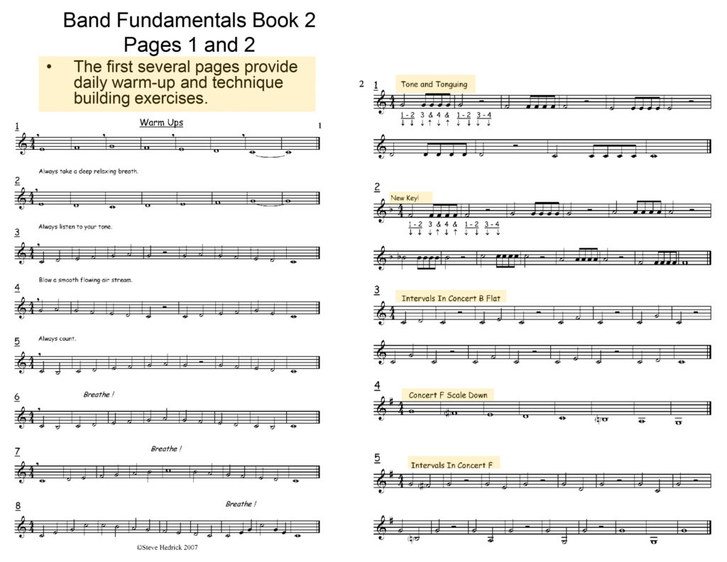 Free Review Books – Band Fundamentals Books